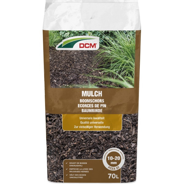 Mulch boomschors | DCM | 70 liter (Natuurlijk, 10-20 mm) DCM Kabelshop.nl